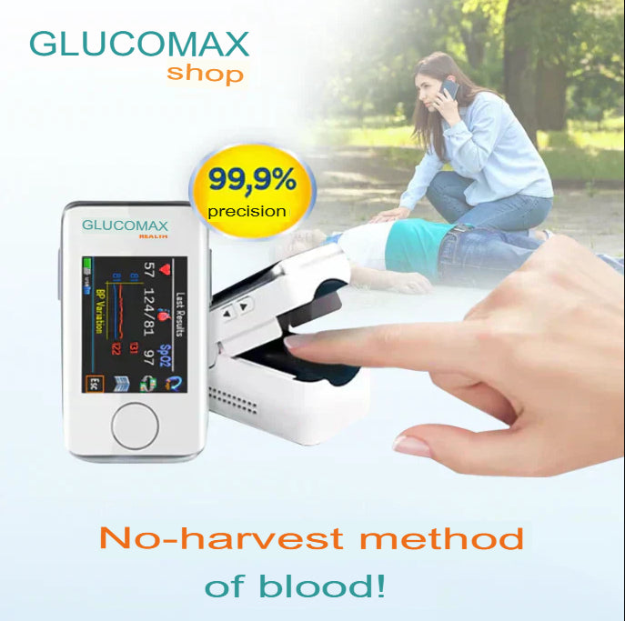 GlucoMax MULTI-USE Non-Invasive Laser Meter + Exclusive Gifts [99.9% A ...